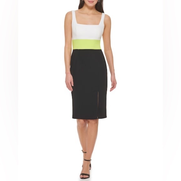 Vince Camuto | Dresses | Vince Camuto Colorblock Squareneck Dress ...